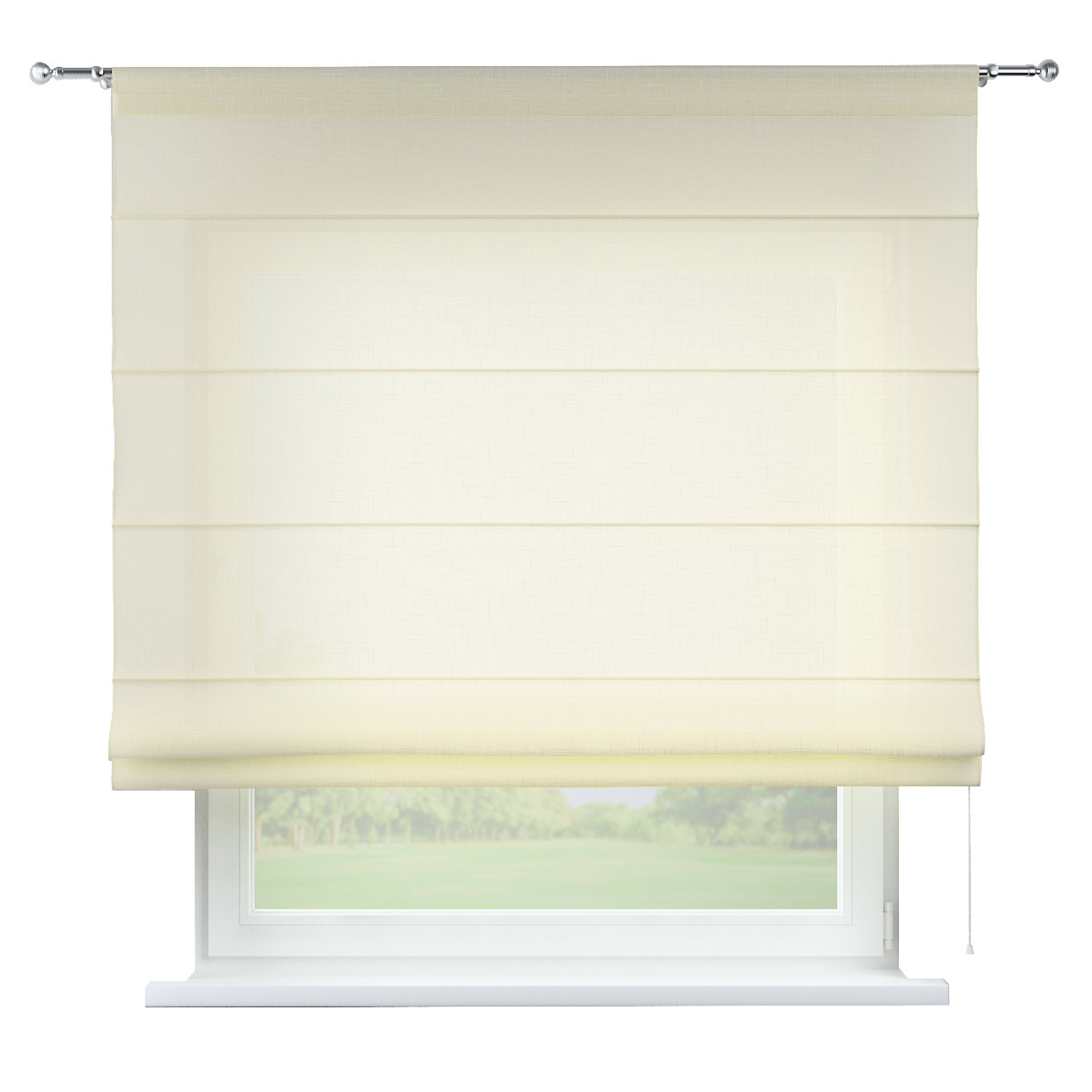 Raffrollo Torino, creme, 128-88 - Dekoria.de