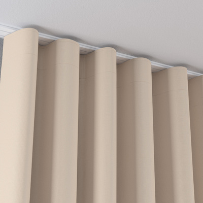 Wave Curtain, cream, 269-83 - Dekoria.co.uk