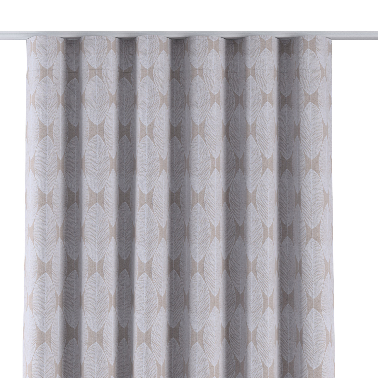 Wave Curtain, white-beige, 143-85 - Dekoria.co.uk