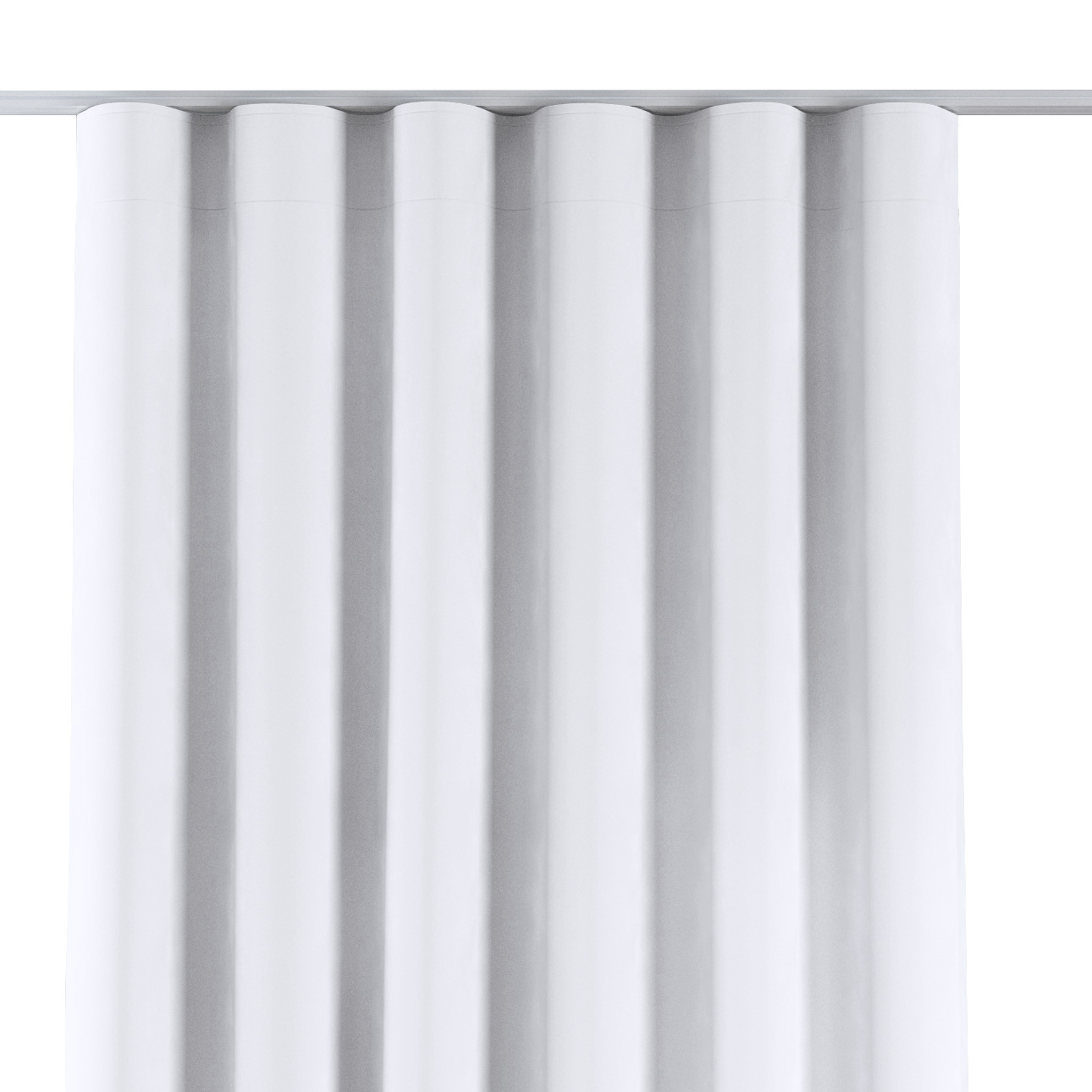 Wave Curtain, white, 144-62 - Dekoria.co.uk