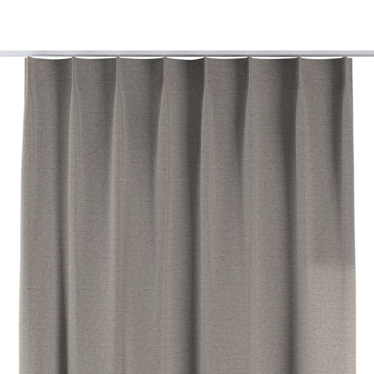 Single pinch pleat curtain, graphite grey, 115-77 - Dekoria.co.uk