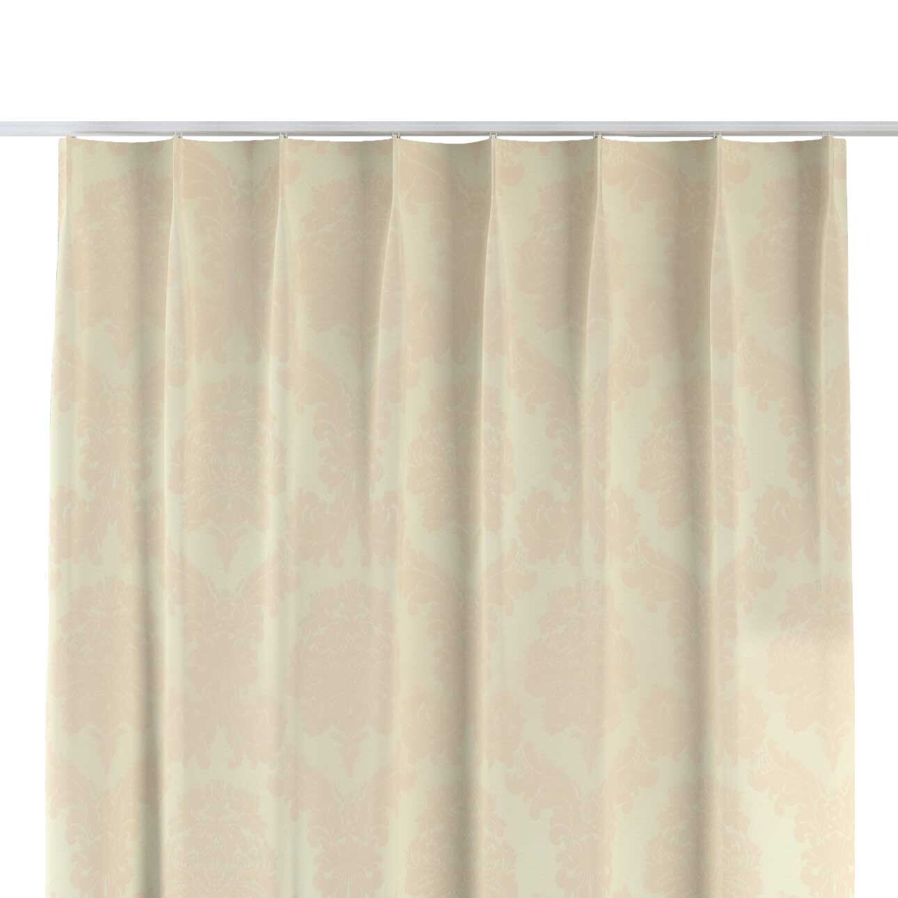 Single pinch pleat curtain, ivory, 613-01 - Dekoria.co.uk