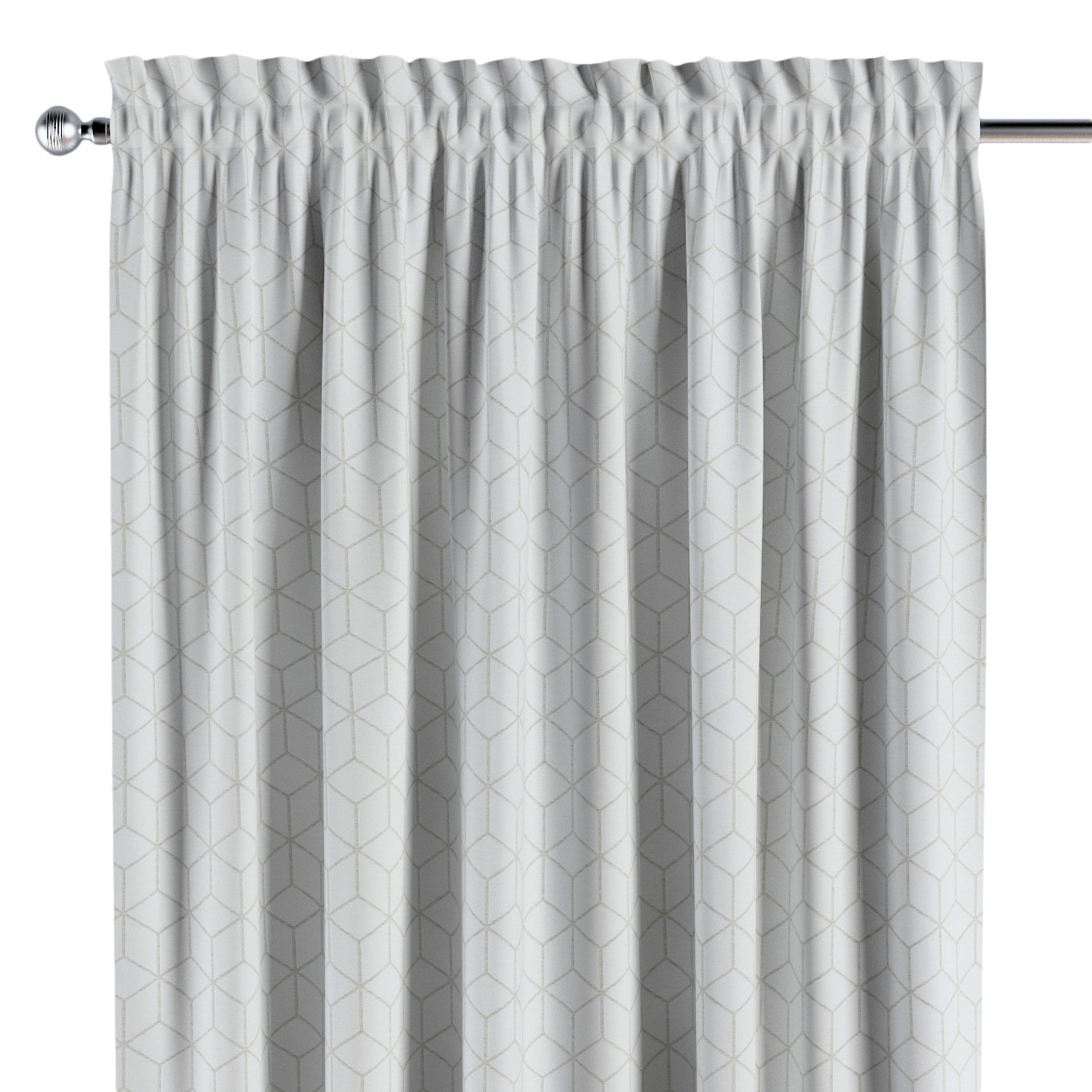 Rideau à galon fronceur 1 pièce, crémeux, 143-51 - Dekoria.fr