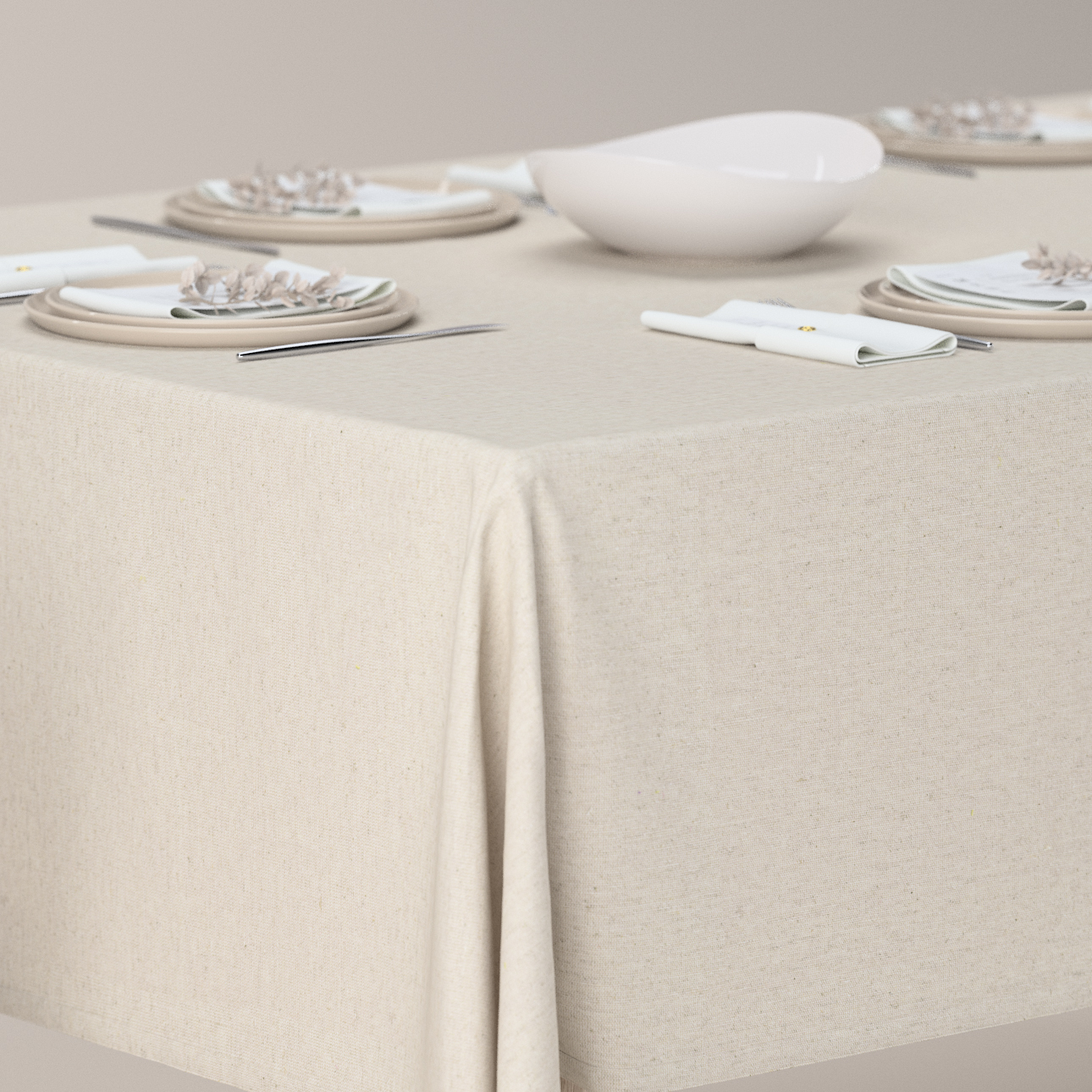 Staltiesės (stalui su kampais), smėlio spalva/natūralaus lino, 133-65