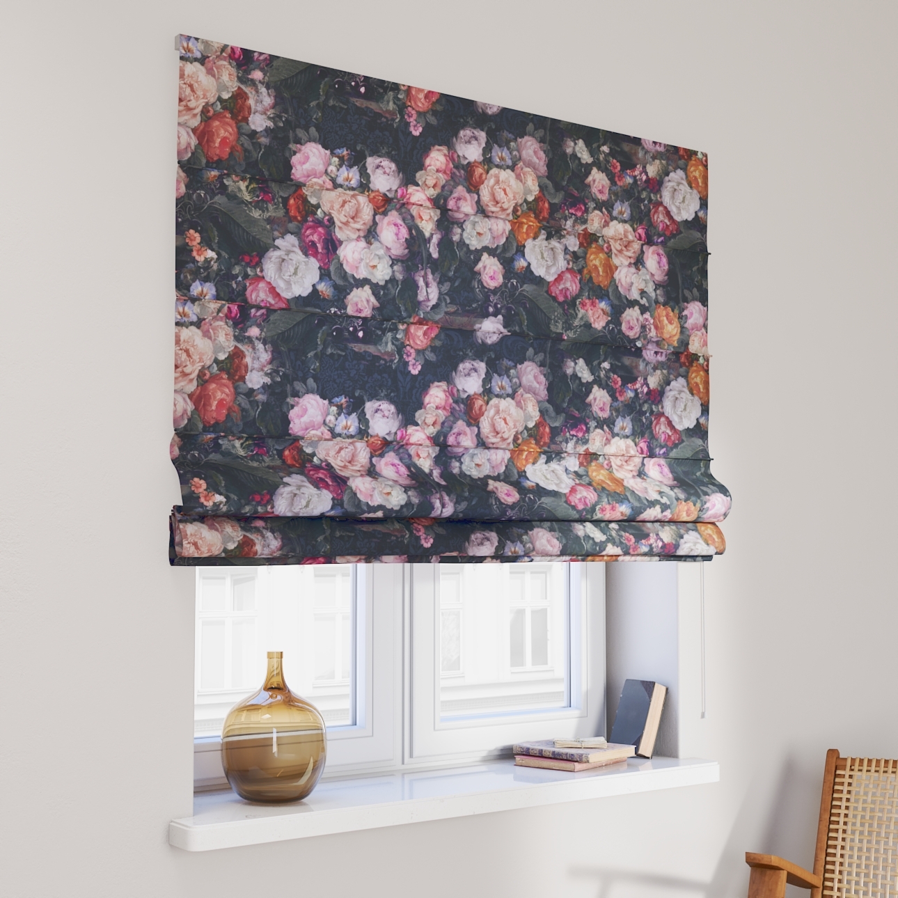 Stor roman Capri, roz-gri, 161-02- Dekoria.ro