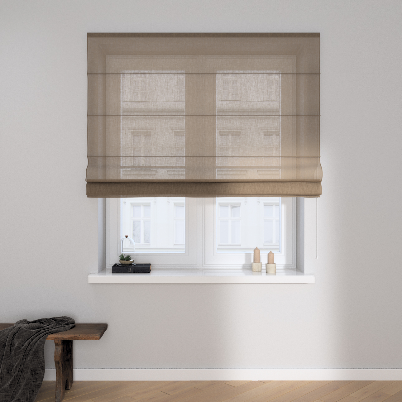 Raffrollo Capri, beige, 144-40 - Dekoria.de