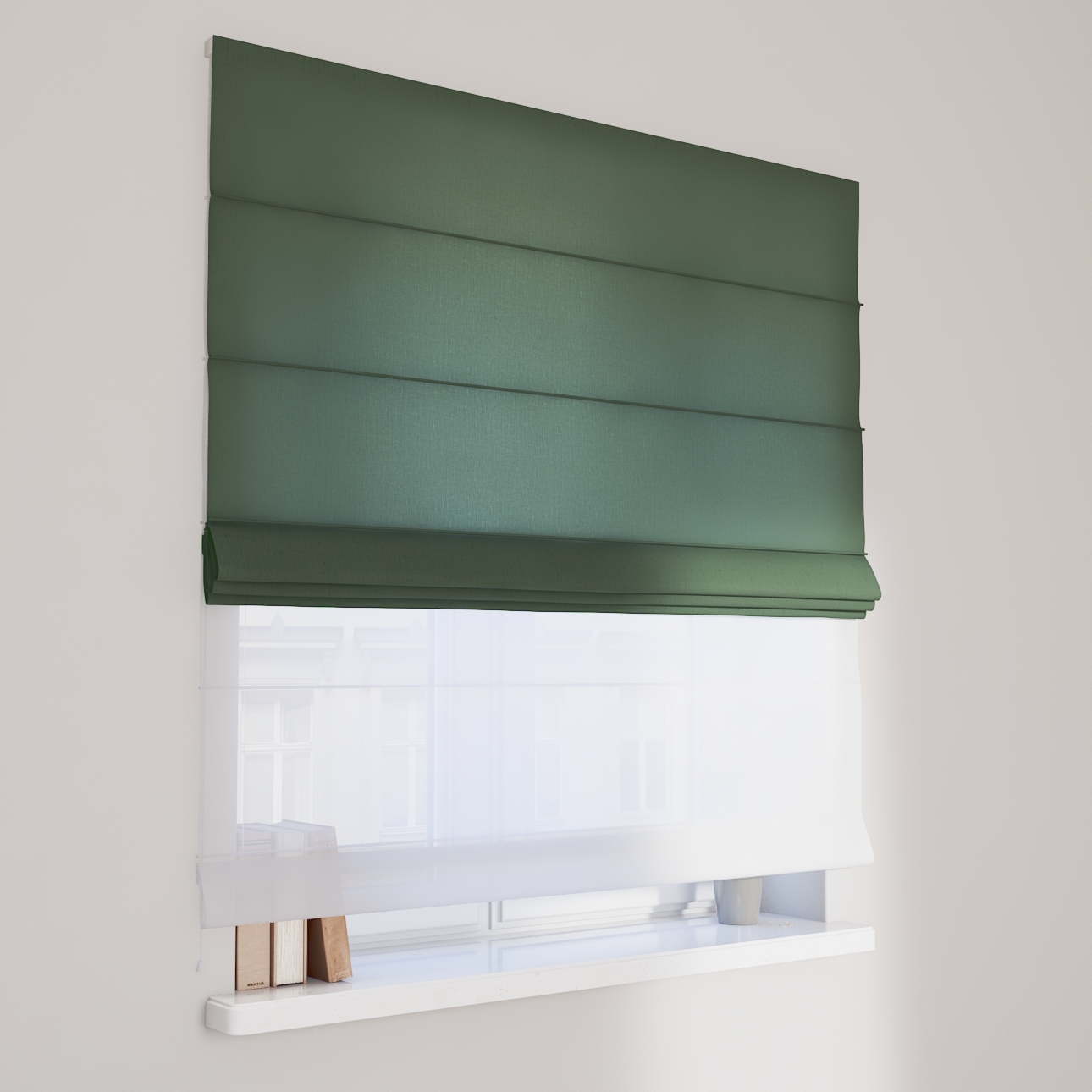 Stor roman Duo, verde, 159-08- Dekoria.ro