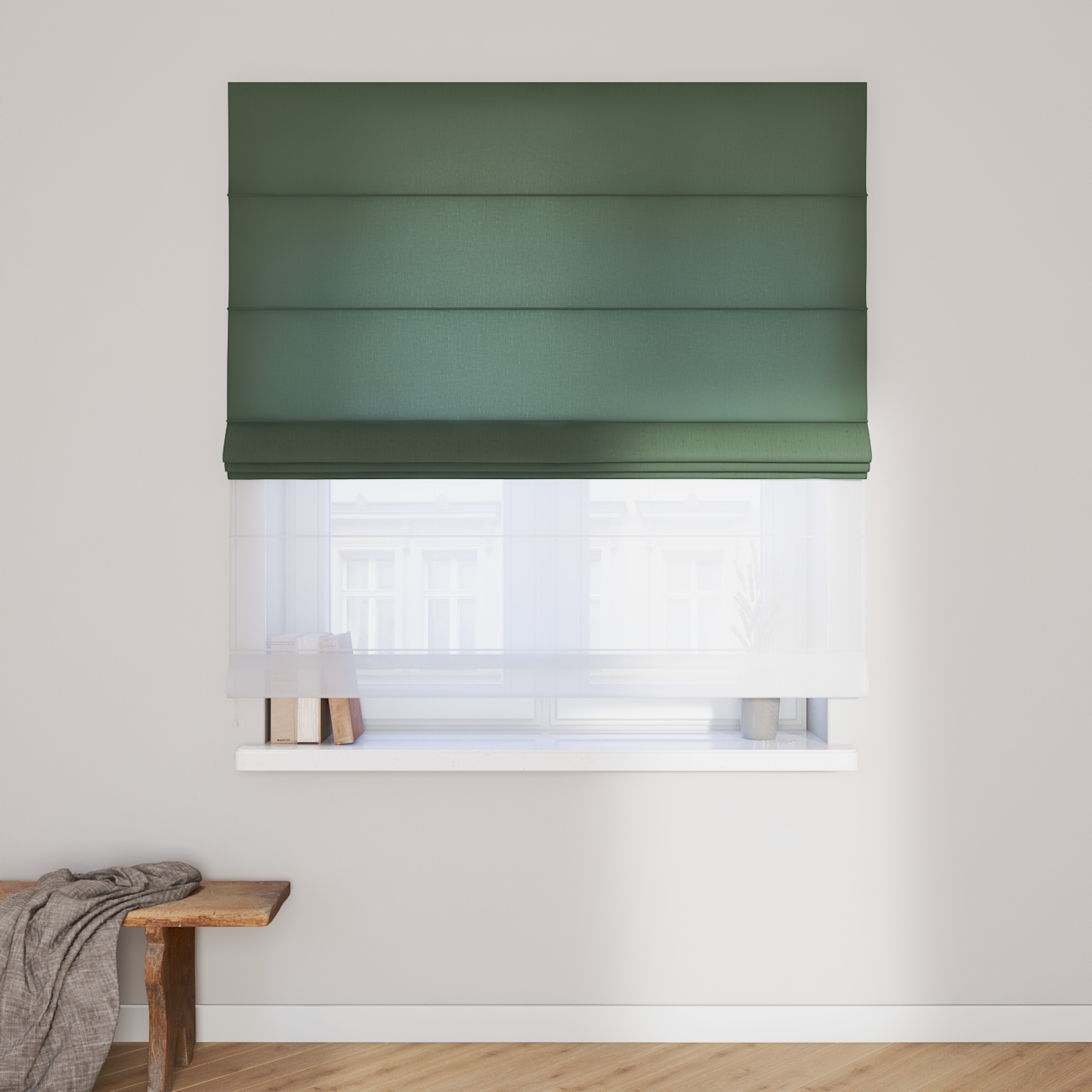 Stor roman Duo, verde, 159-08- Dekoria.ro