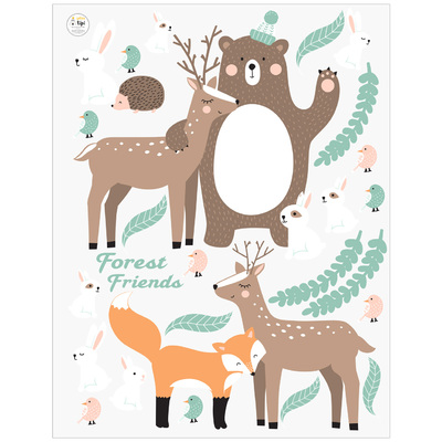 Obrazek Forest Friends fox&rabbit 30x40cm, 30x40cm - Yellowtipi.pl