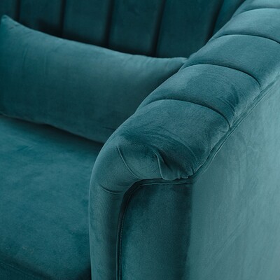 Turquoise velvet chesterfield sofa store