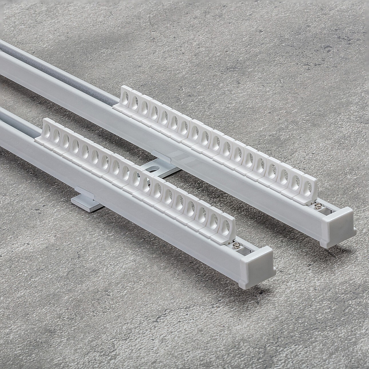 Set - TS double ceiling aluminium rail 150cm, 150 cm - Dekoria.co.uk