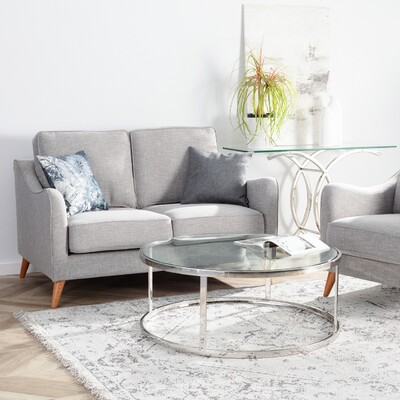2 Sitzer Sofa Venuste grey linen 140 x 90 x 90 cm Dekoria