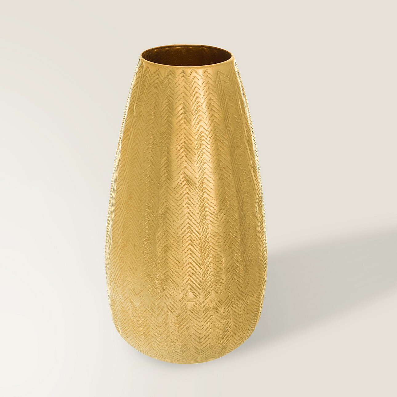 Wazon Yuli 32cm gold, 17 x 17 x 32 cm - Dekoria.pl