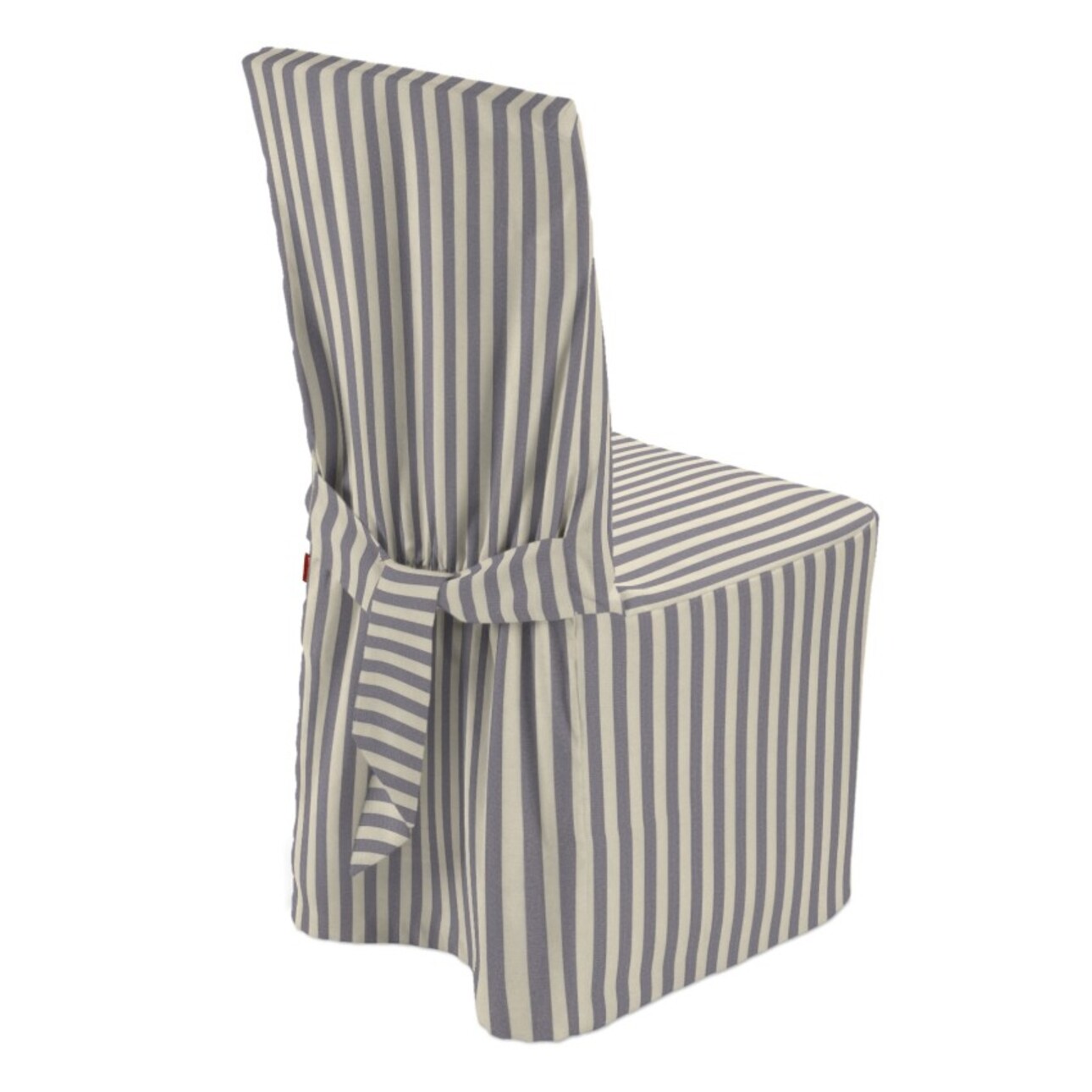 Standard and made to measure chair cover, navy blue and white stripes ...