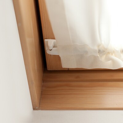 Roof window curtain, sheer white, 128-77, 110 x 260 cm + 3 cm trim (43. ...